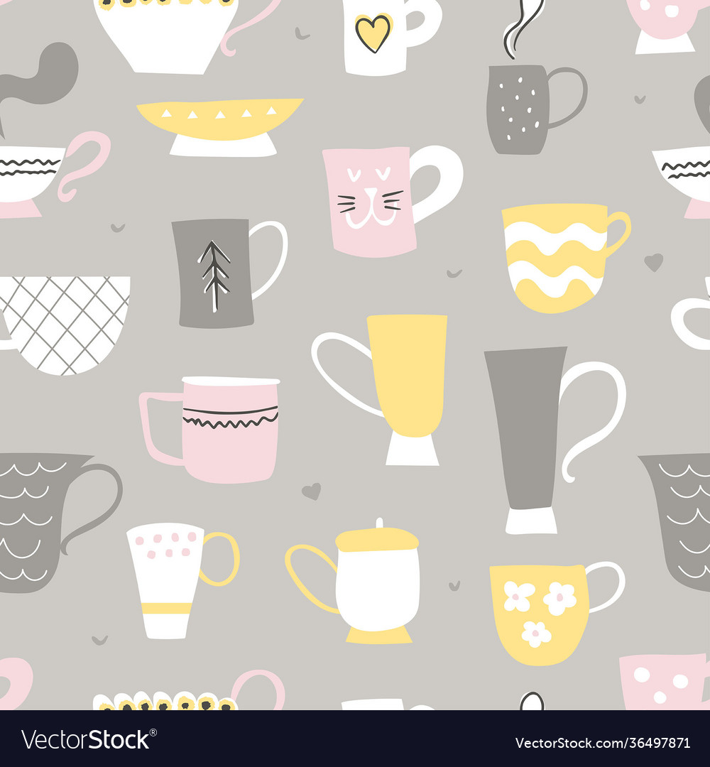 Cup pattern Royalty Free Vector Image - VectorStock