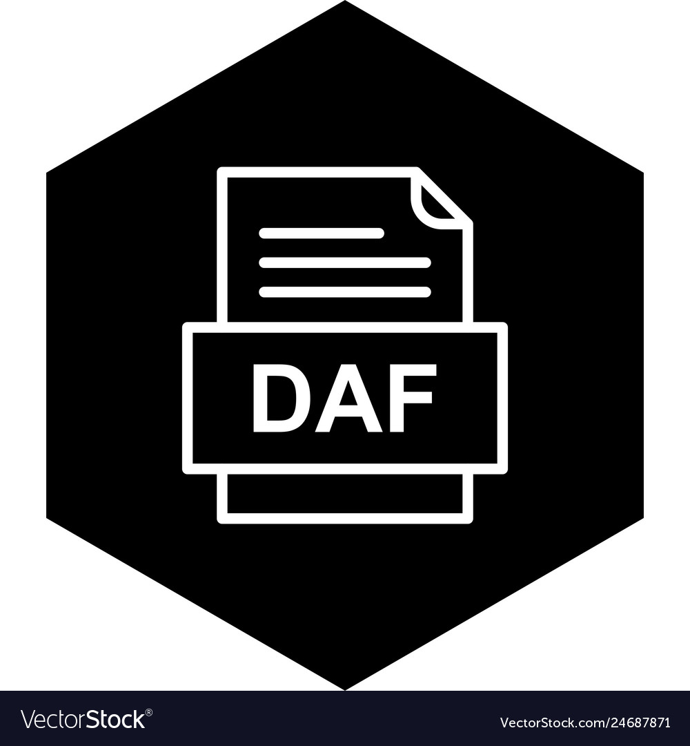 Daf file document icon Royalty Free Vector Image