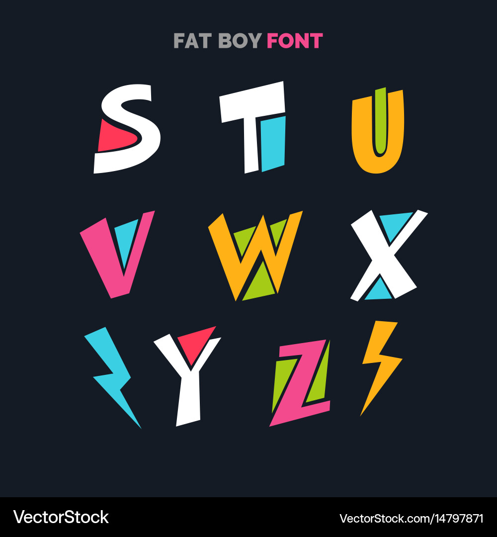 Decorative font in a bold comic style for titles Vector Image