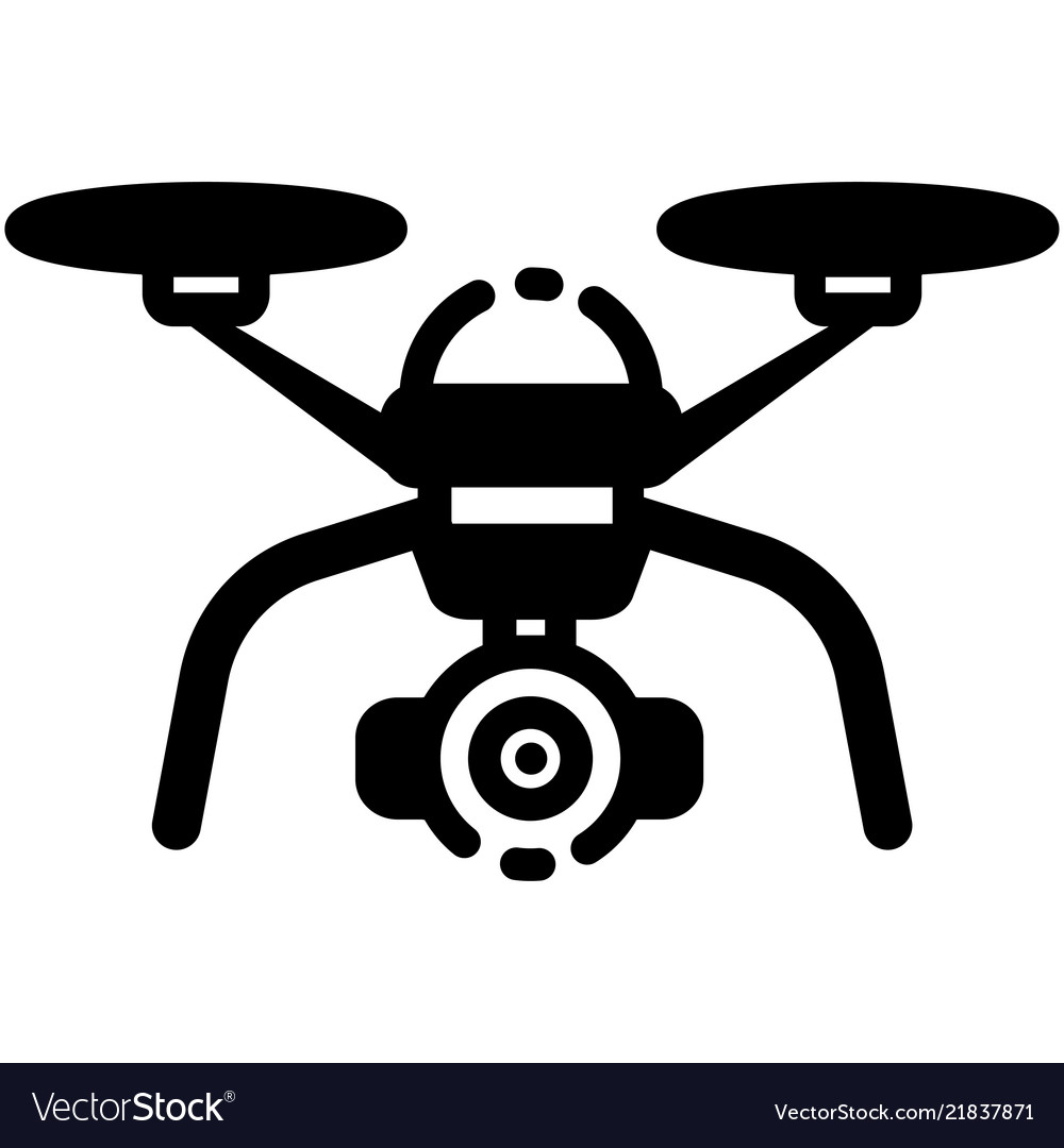 Drone solid Royalty Free Vector Image - VectorStock