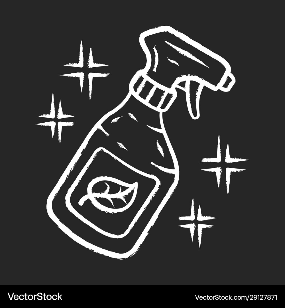 Eco cleaning products chalk icon Royalty Free Vector Image