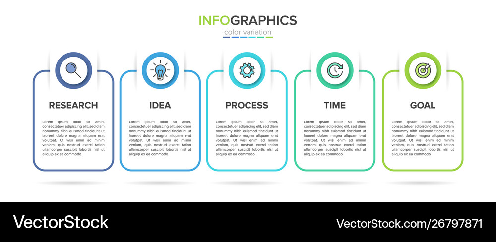 Infographic design with icons and 5 options Vector Image