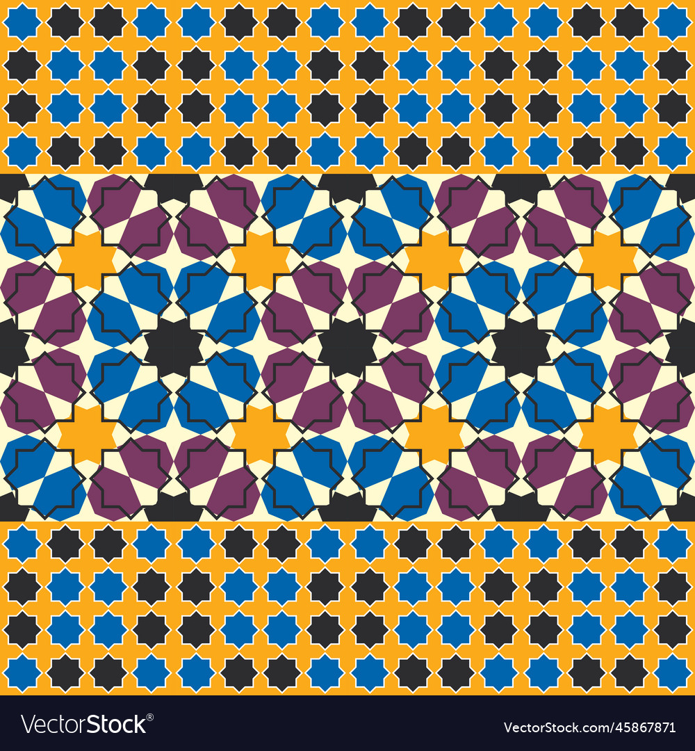 Moroccan seamless pattern morocco patchwork Vector Image