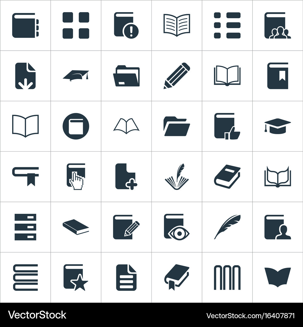 Set of simple education icons Royalty Free Vector Image