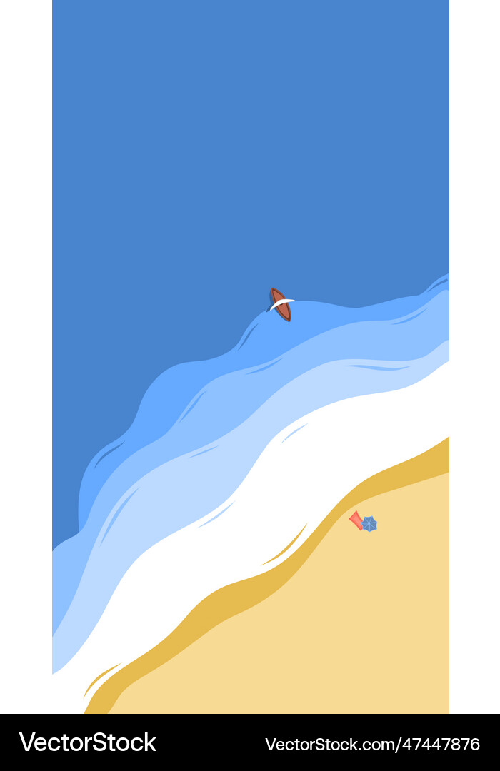 Aerial view of ocean waves Royalty Free Vector Image