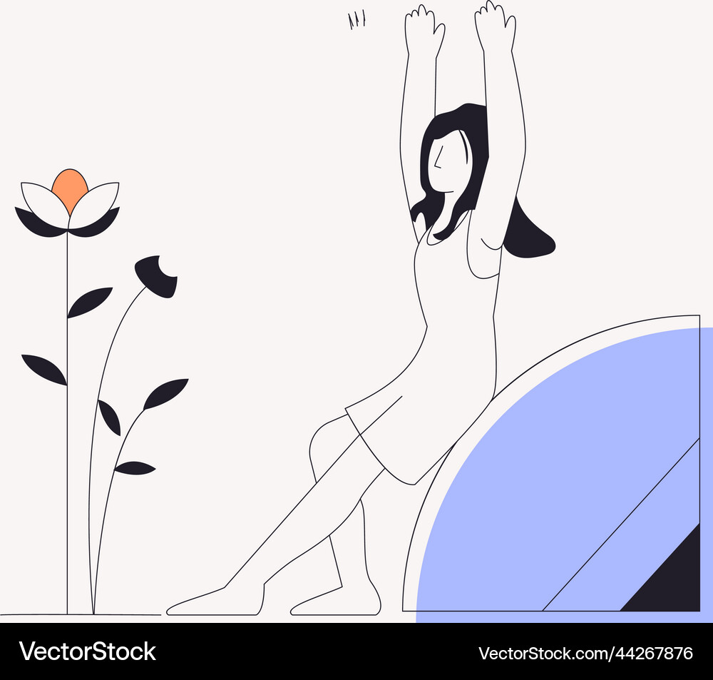 An editable line of wake up Royalty Free Vector Image