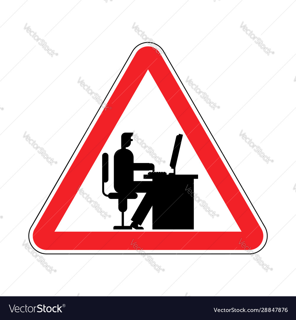 Attention office work caution manager Royalty Free Vector