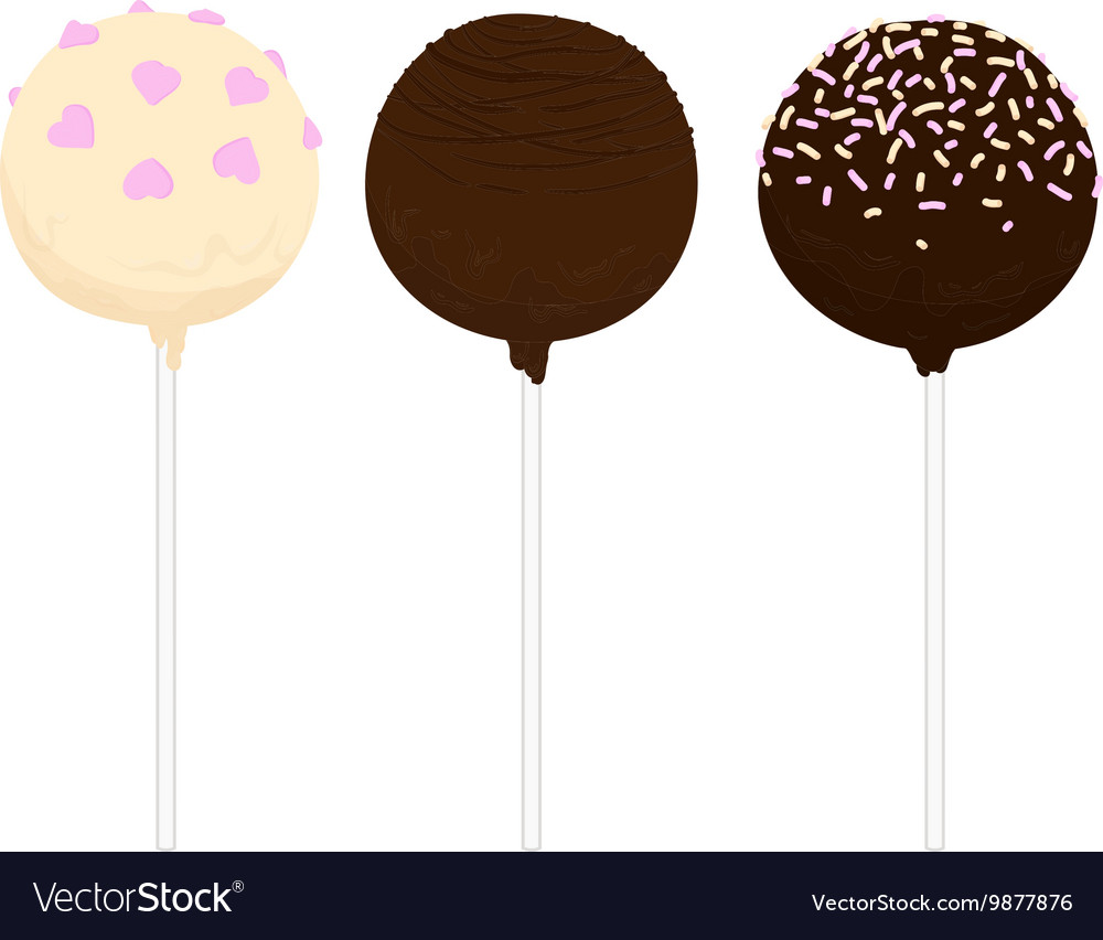 Cake pops Royalty Free Vector Image - VectorStock