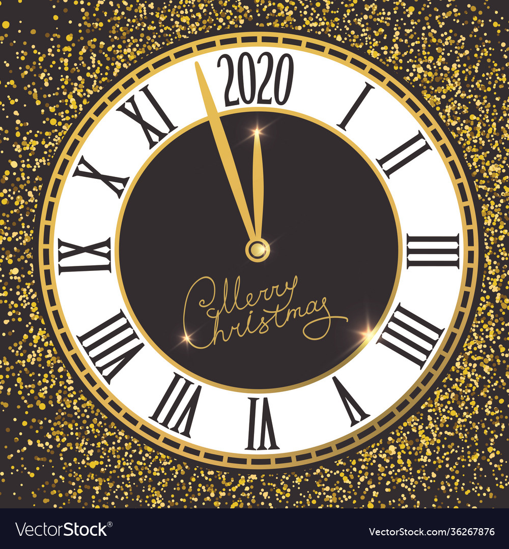 Countdown on classical clock interface to new Vector Image