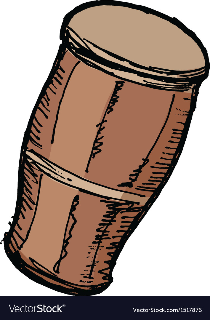Indian drum Royalty Free Vector Image - VectorStock