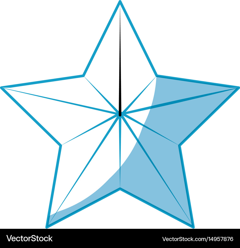 Silhouette cute modern and big star design Vector Image