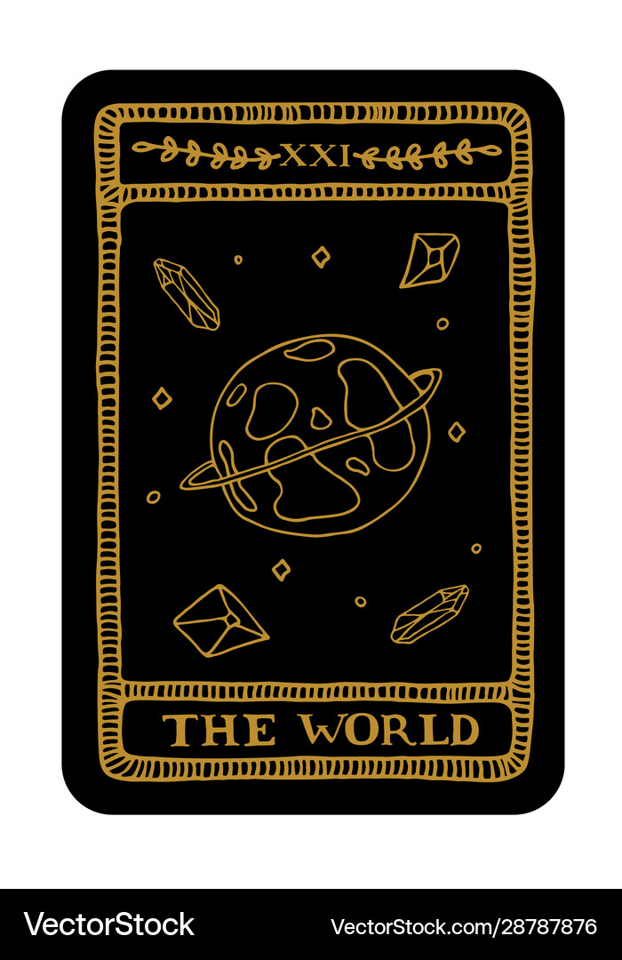 The World Tarot Card Royalty Free Vector Image