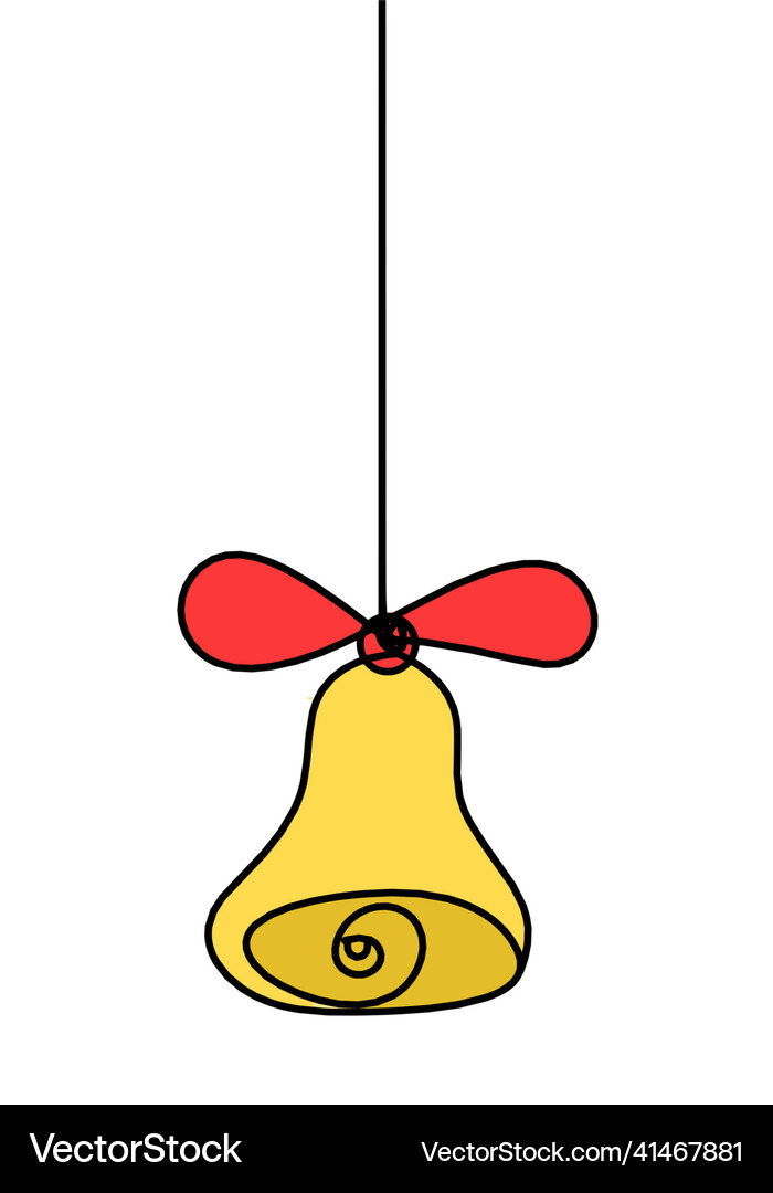 Abstract color bell in christmas tree Royalty Free Vector