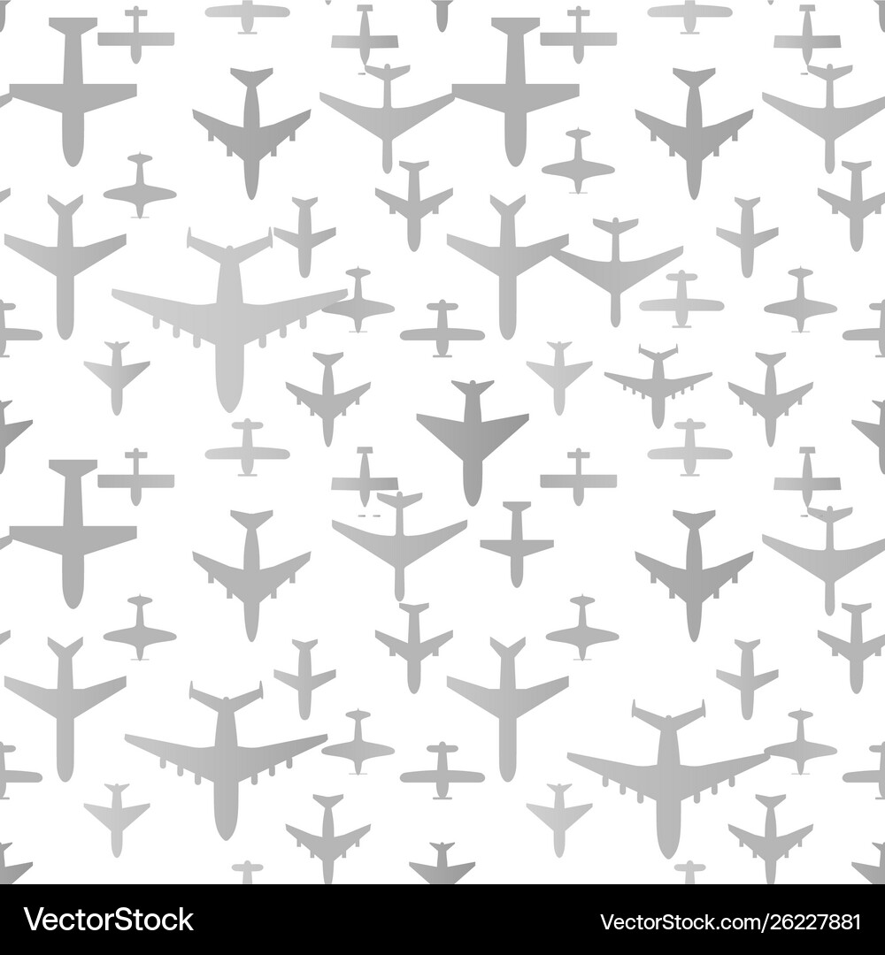 Airplane seamless background aircraft Royalty Free Vector