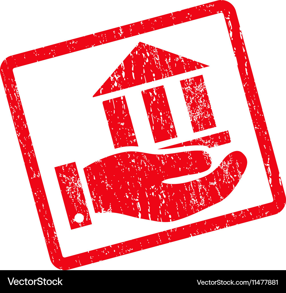 Bank service icon rubber stamp Royalty Free Vector Image