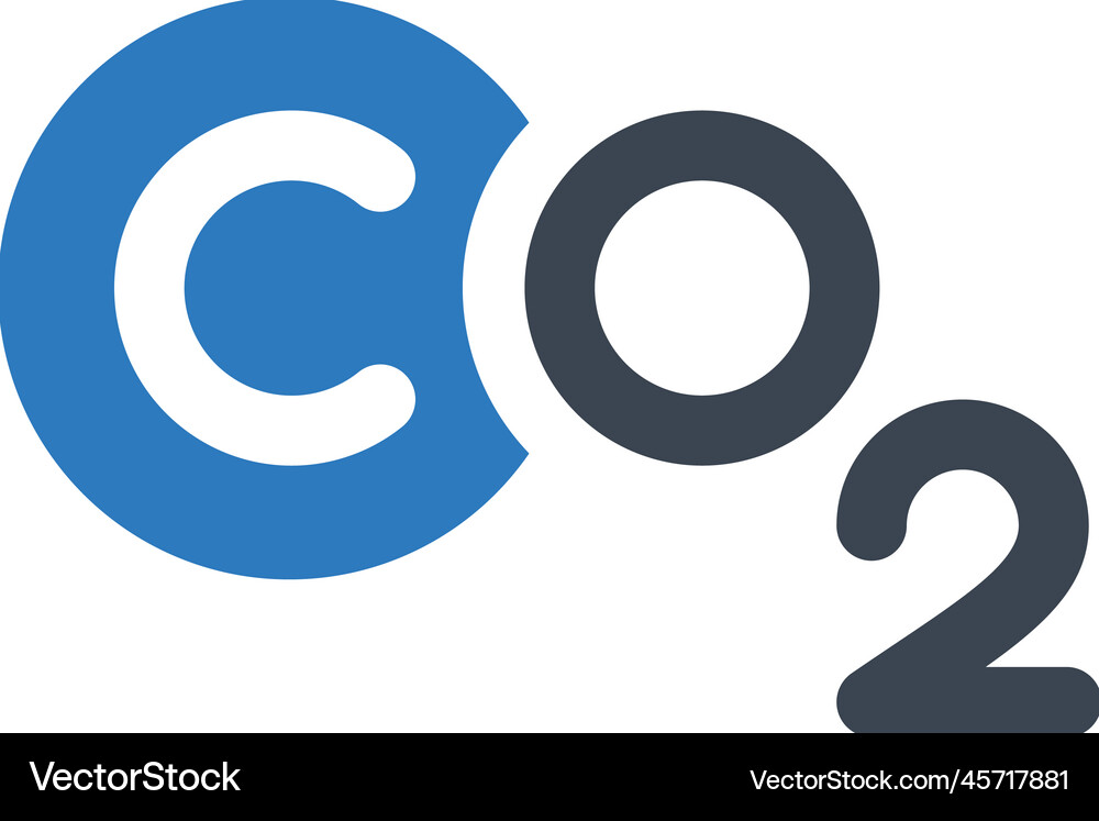 Carbon dioxide pollution icon Royalty Free Vector Image