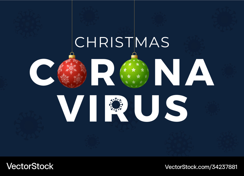Coronavirus christmas concept covid-19 Royalty Free Vector