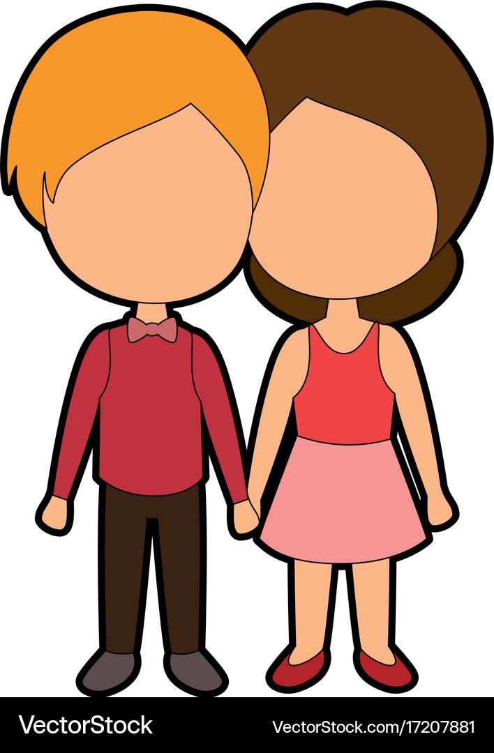 Cute couple in love Royalty Free Vector Image - VectorStock