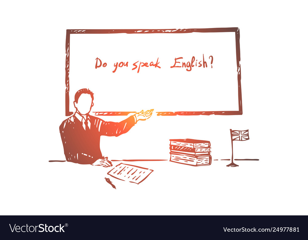 Foreign language learning lesson Royalty Free Vector Image