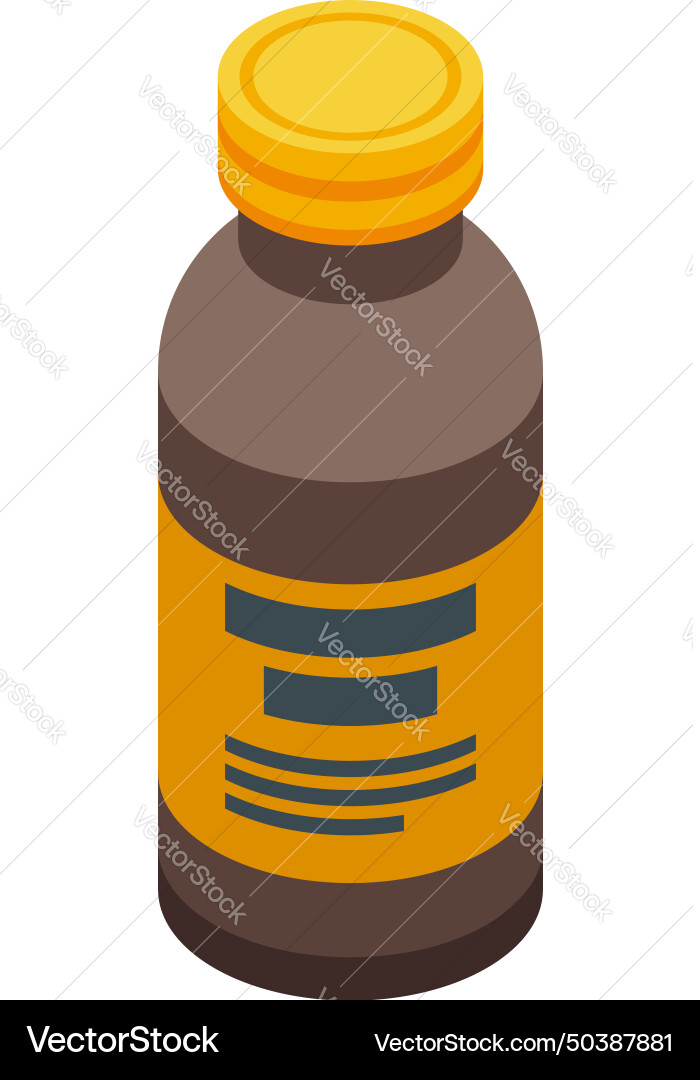Menu supplement icon isometric medical Royalty Free Vector