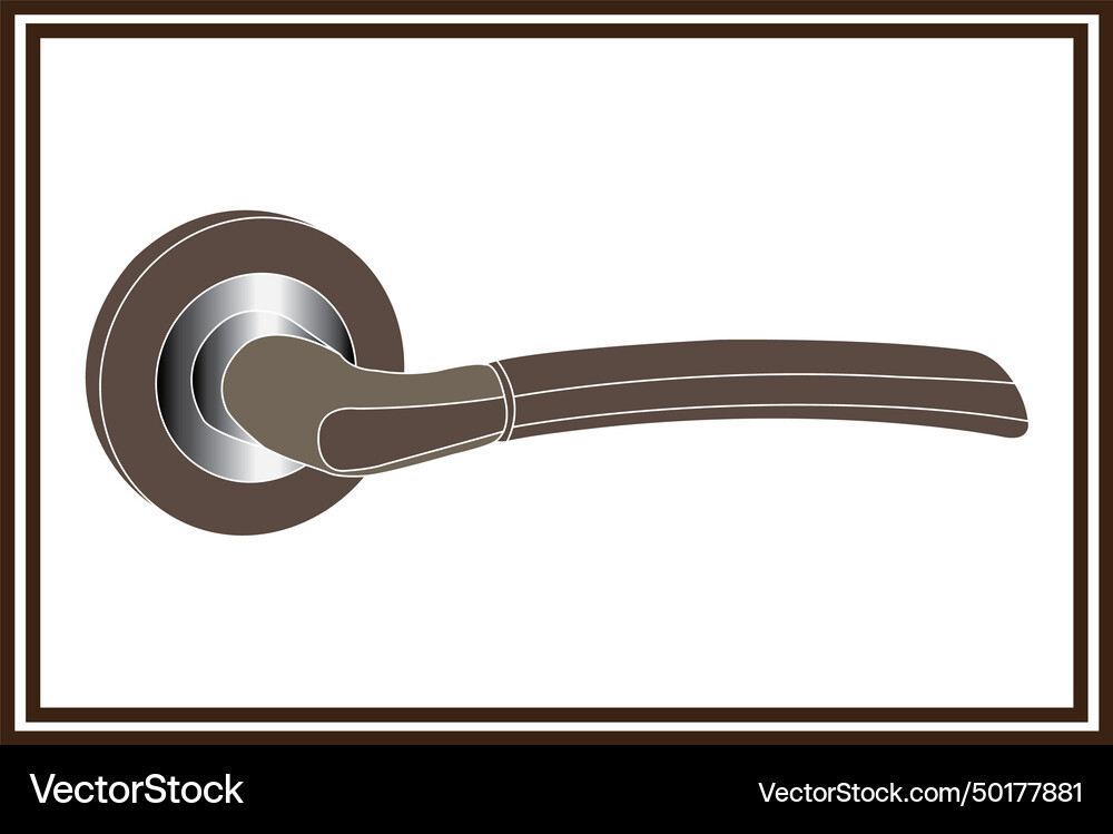 Minimalist door handle logo Royalty Free Vector Image