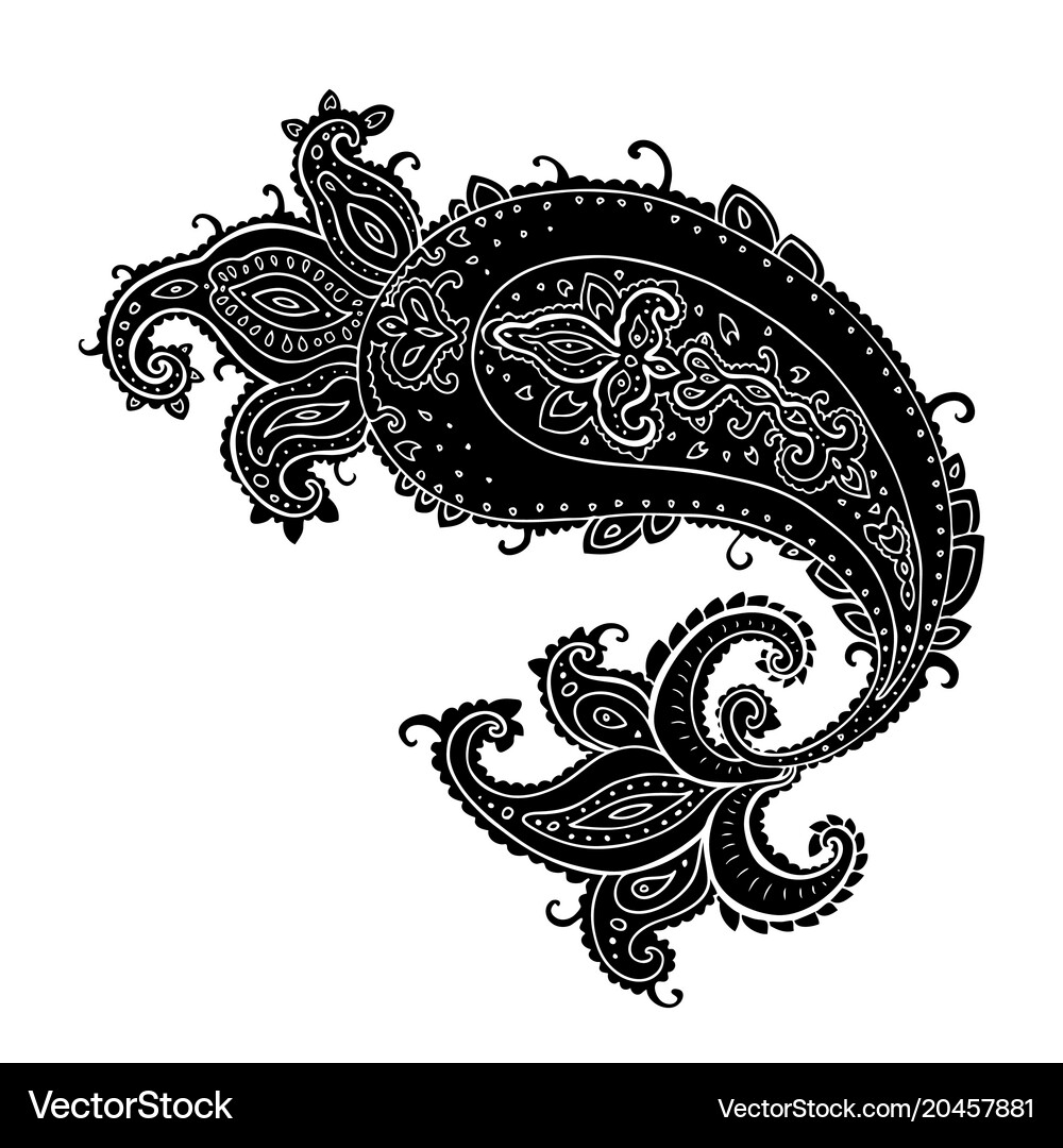 Paisley ethnic ornament Royalty Free Vector Image