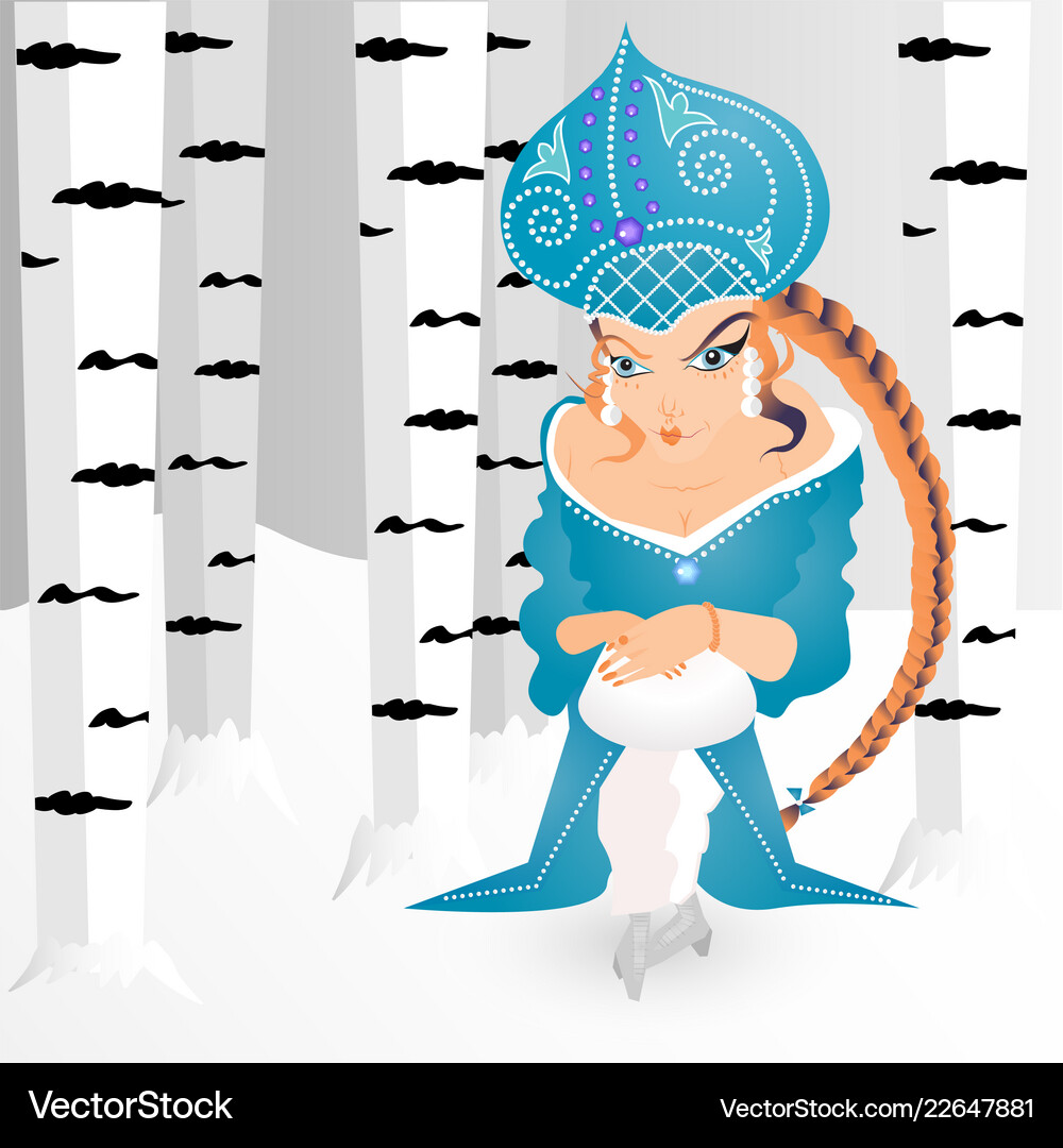 Snow girl winter Royalty Free Vector Image - VectorStock