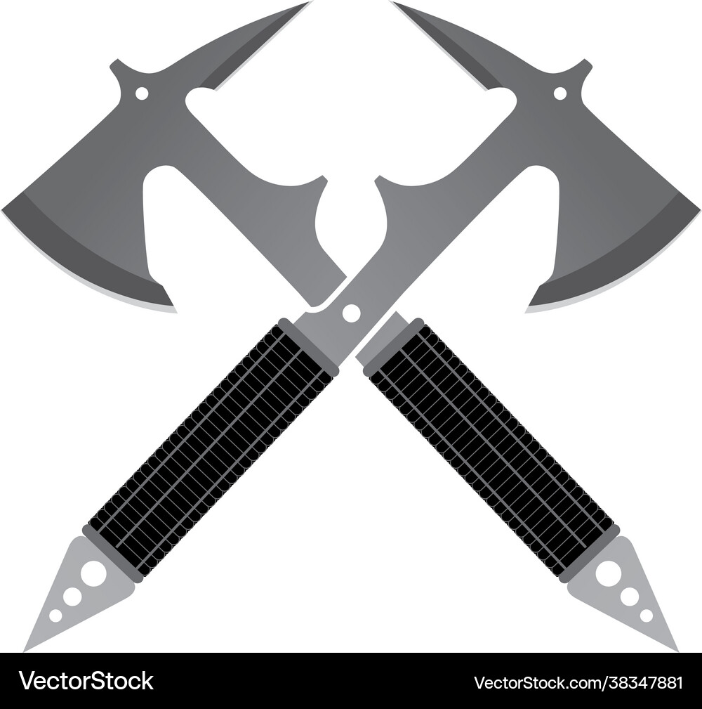 Survival hand axe metal clamping Royalty Free Vector Image