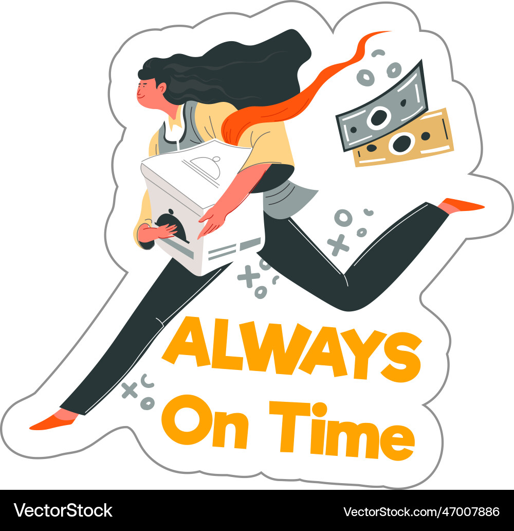 Always on time delivery shipment of order Vector Image