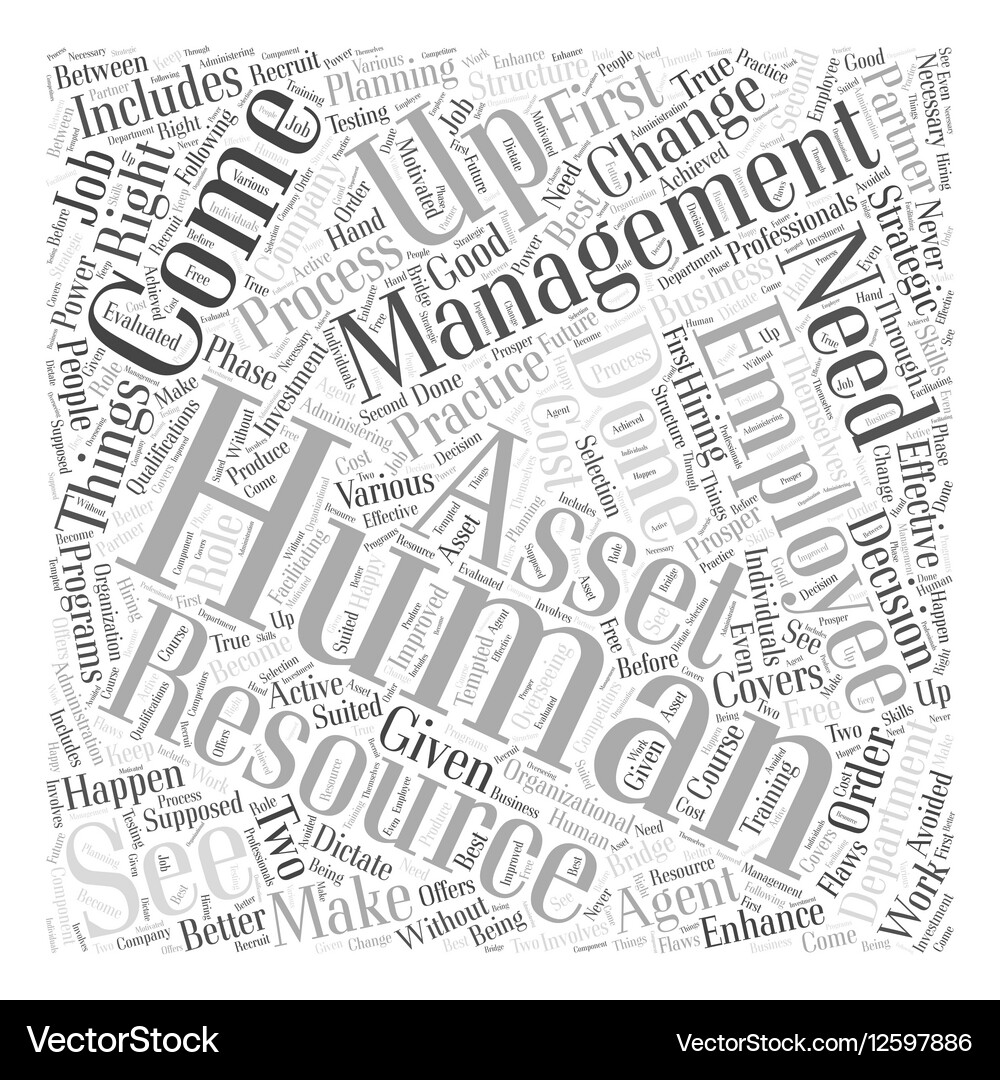 Asset Management and Human Resource Management Vector Image