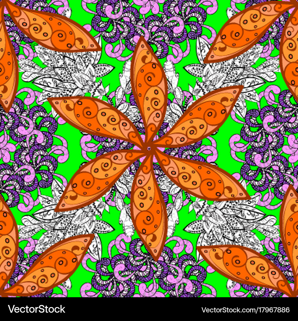 Home decor seamless pattern with fantasy flowers Vector Image