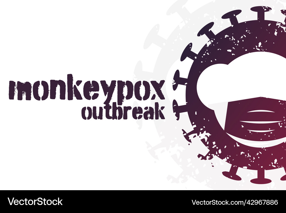 Monkeypox outbreak 2022 template for background Vector Image
