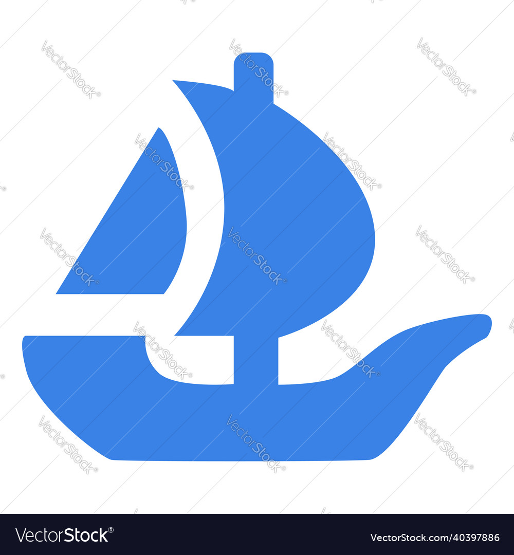 Opensea logo symbol internet platform nft token Vector Image