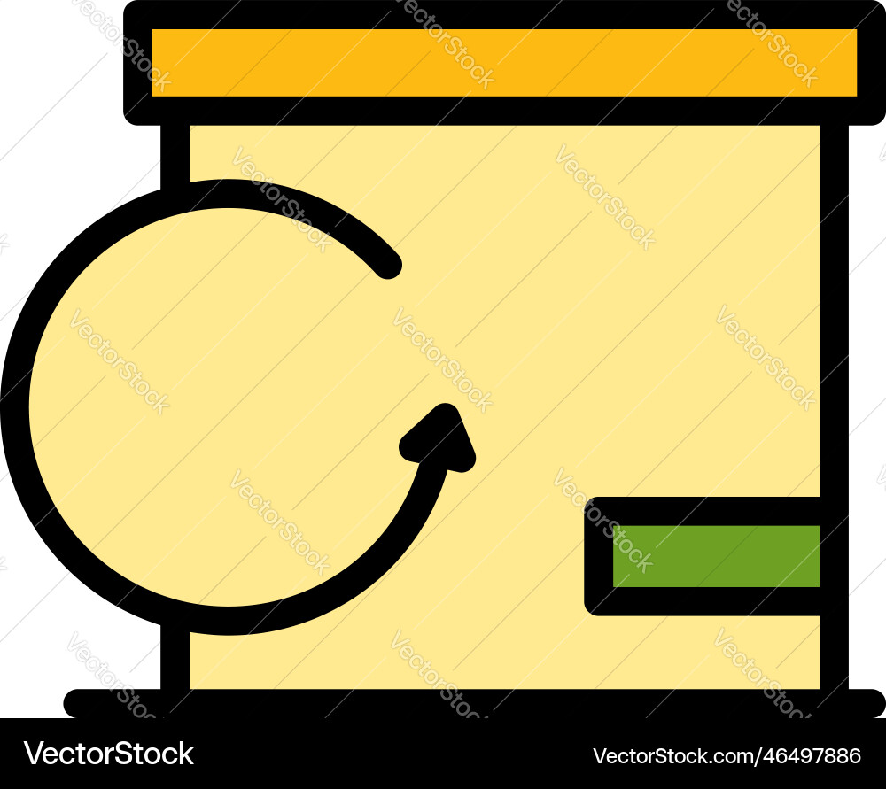 Return product icon flat Royalty Free Vector Image