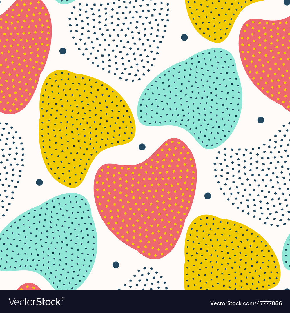 Seamless pattern with a simple abstract drawing Vector Image