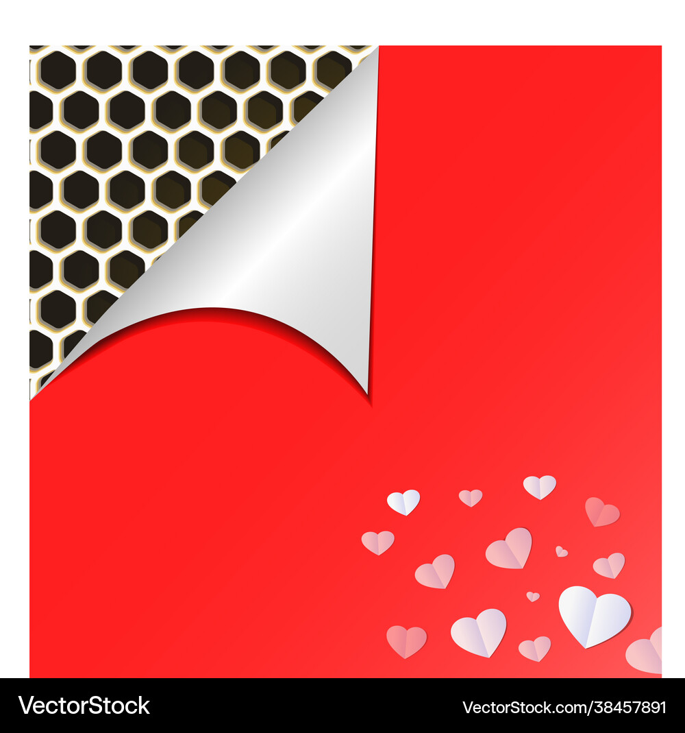Abstract valentines red paper heart Royalty Free Vector