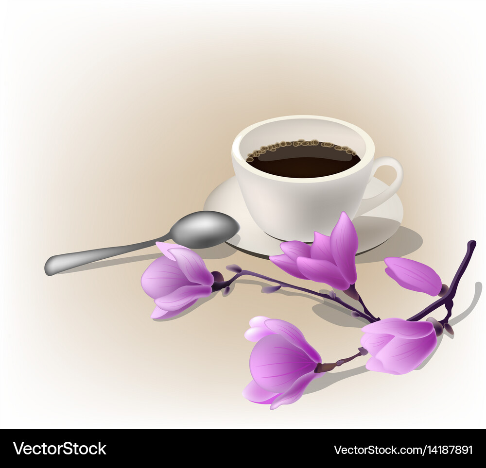 Cup of coffee espresso Royalty Free Vector Image