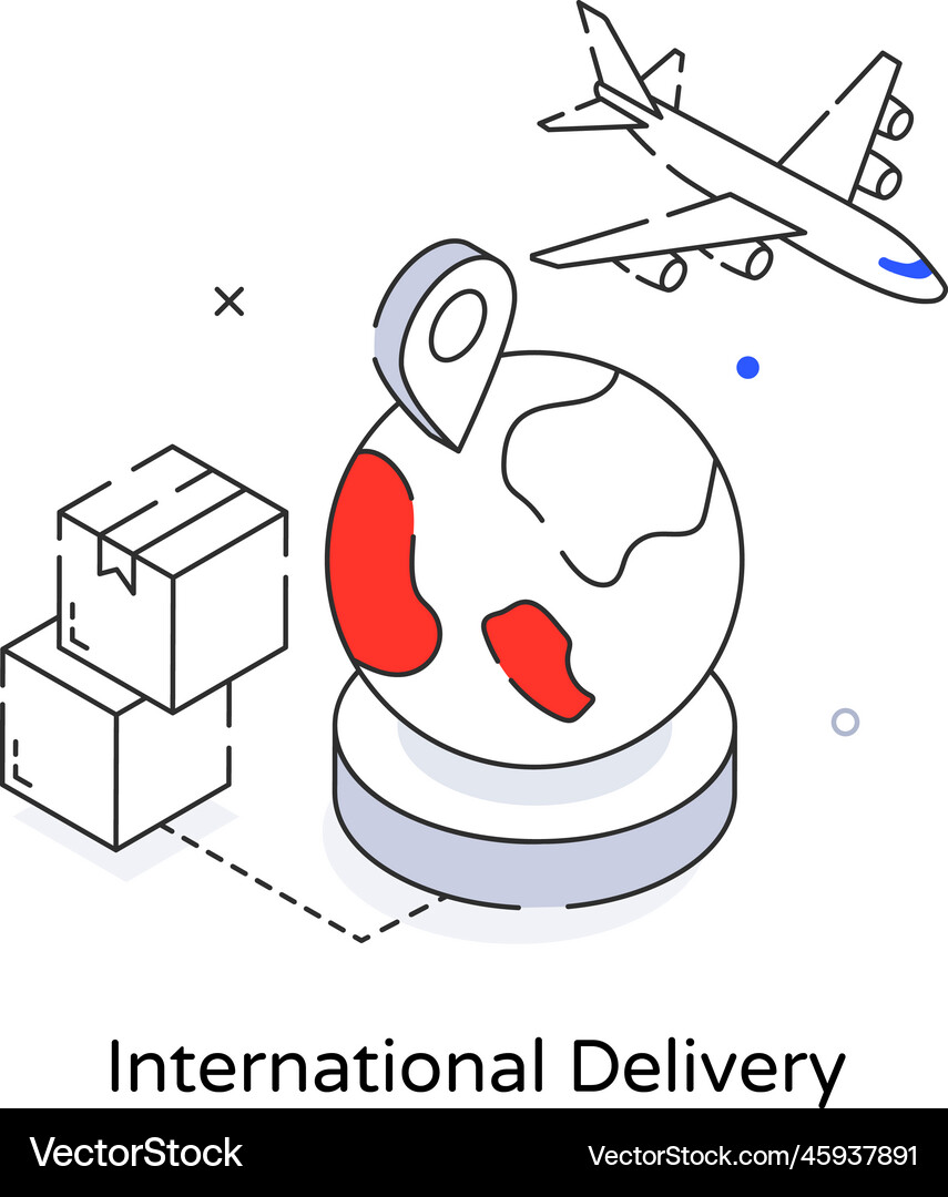 International delivery Royalty Free Vector Image