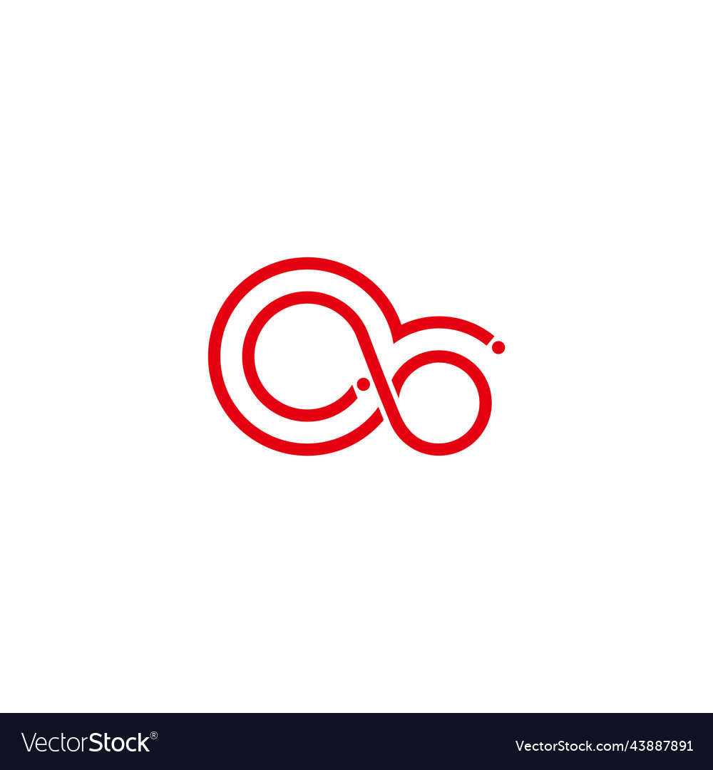 Letter qb linked overlapping linear logo Vector Image Letter qb linked overlapping linear logo Vector Image
