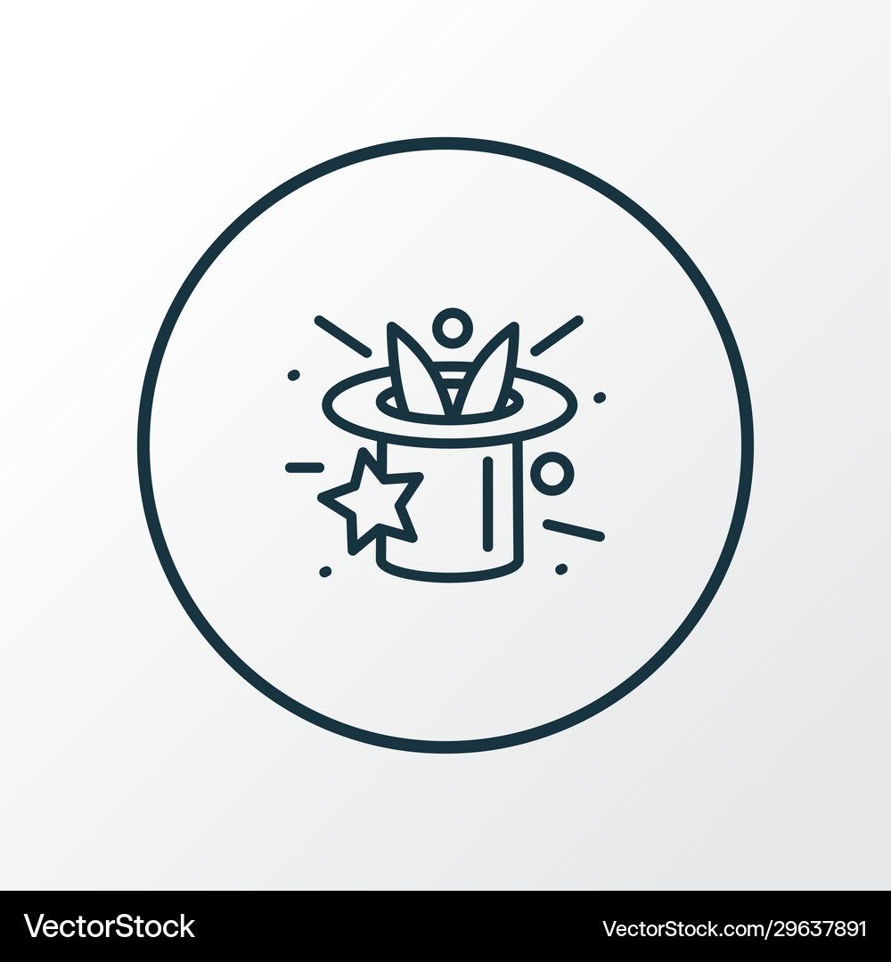 Magicians hat icon line symbol premium quality Vector Image