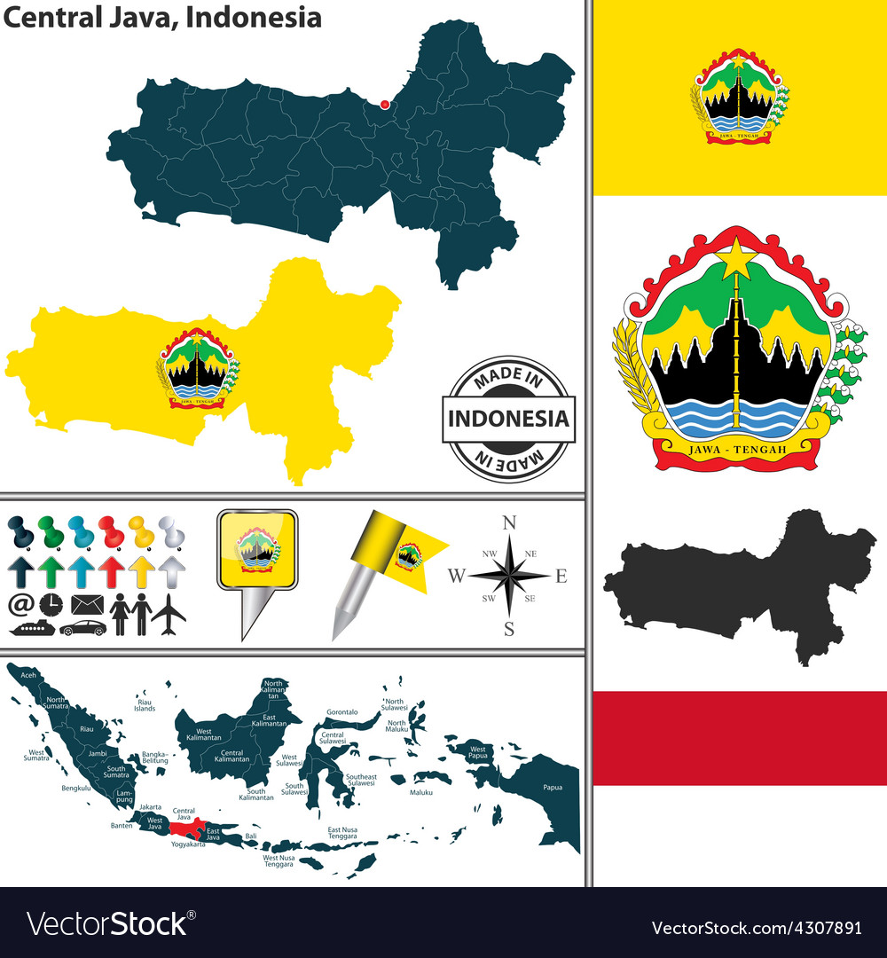 Map central java Royalty Free Vector Image - VectorStock Map central java Royalty Free Vector Image - VectorStock