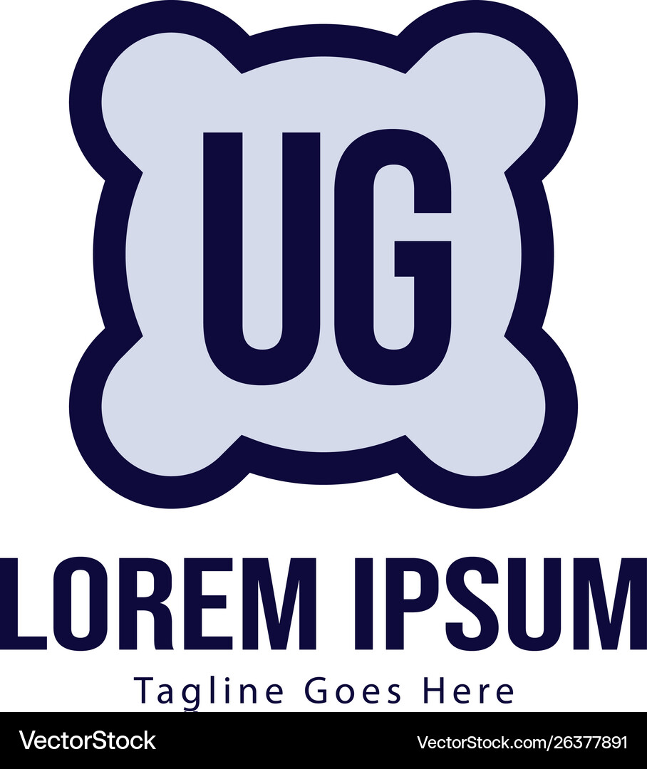 Ug letter logo design creative modern letters Vector Image