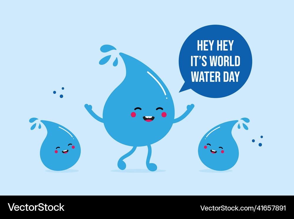 World water day greeting card Royalty Free Vector Image