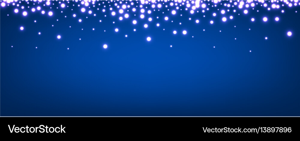 Abstract christmas blue luminous banner Royalty Free Vector