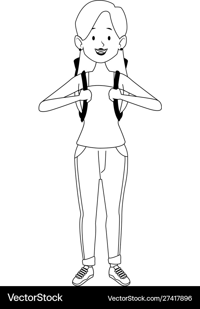 Cartoon woman standing design Royalty Free Vector Image