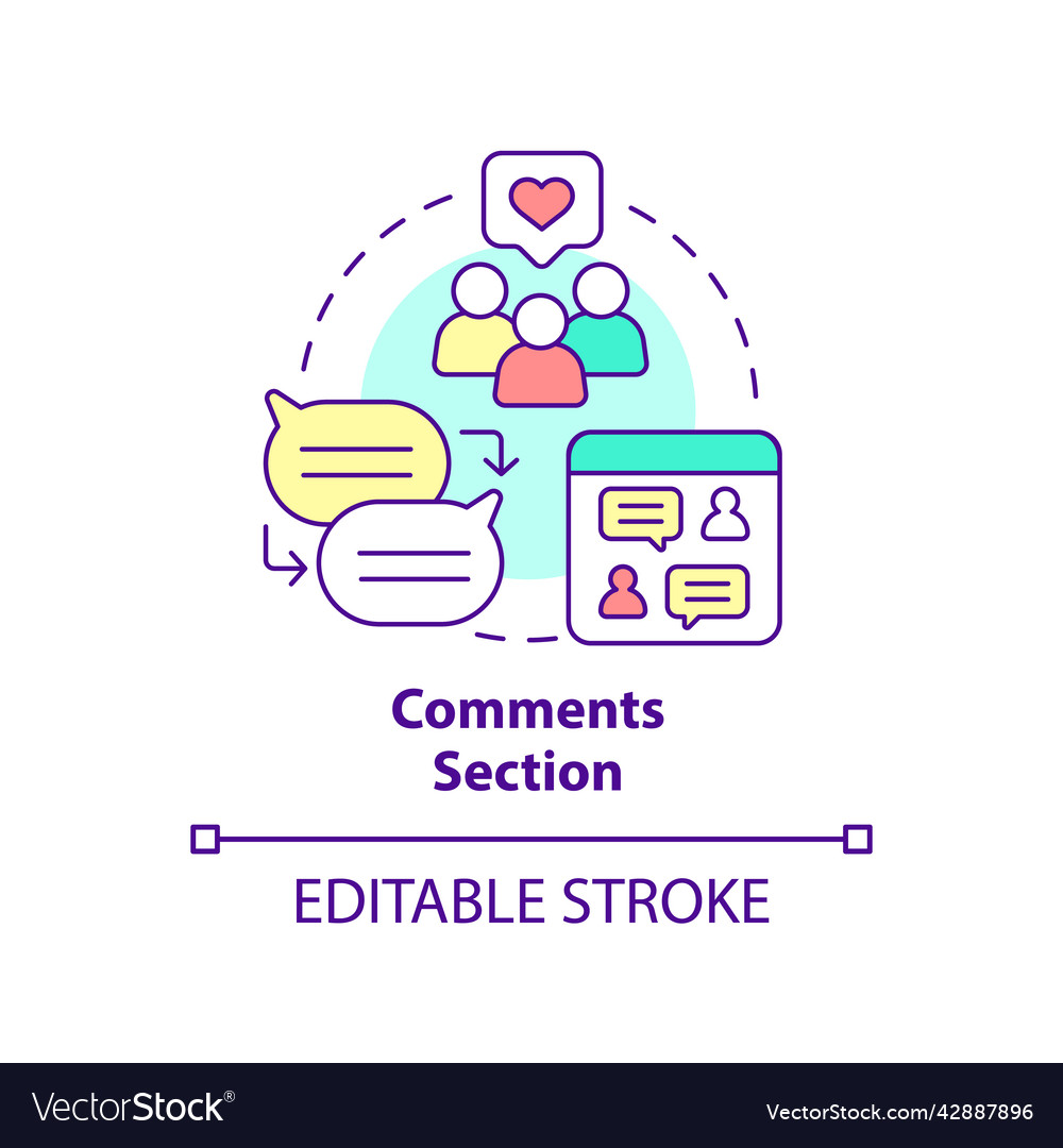 Comments section concept icon Royalty Free Vector Image