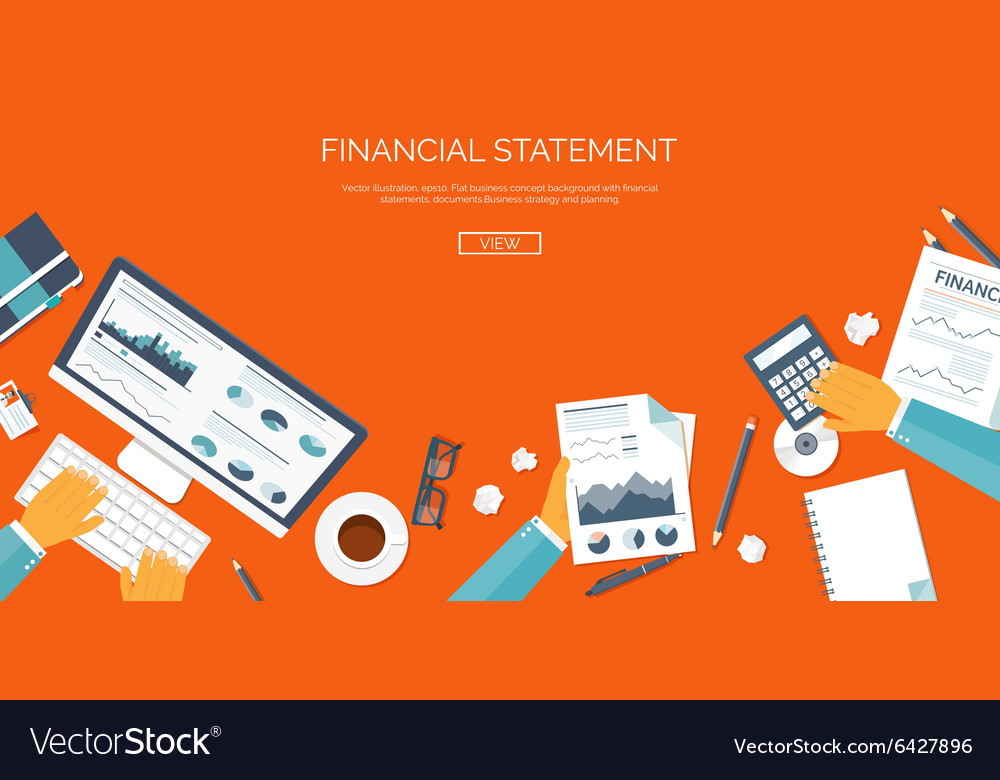 Flat header online market Royalty Free Vector Image