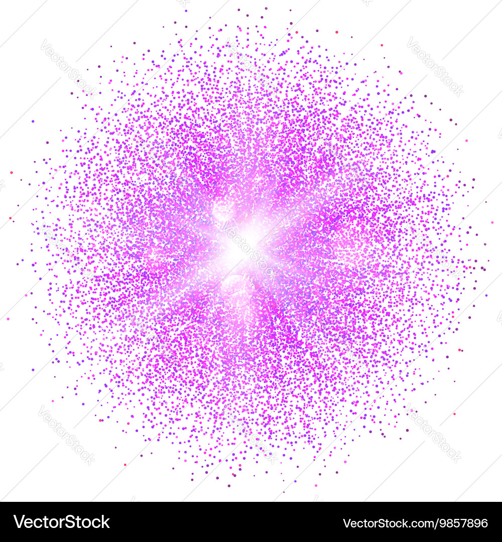 Glowing ball with particles Royalty Free Vector Image