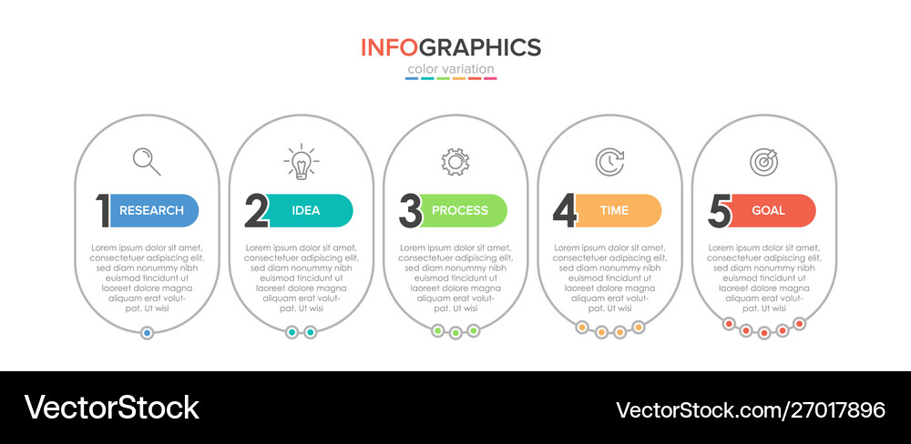 Infographic design with icons and 5 options Vector Image