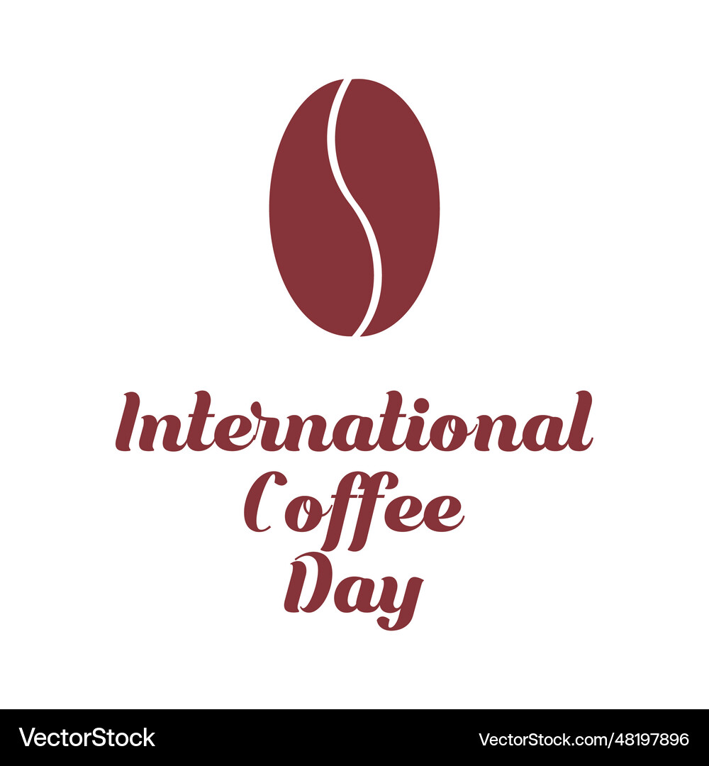 International coffee day 1 october holiday Vector Image